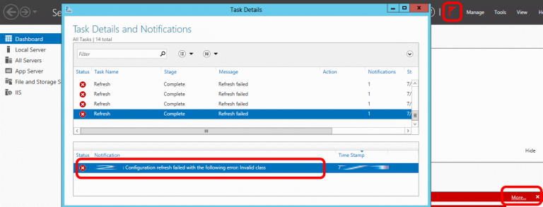 SOLVED: Server Manager 2012 : Configuration refresh failed with the ...