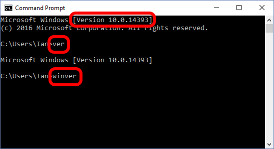 ver-winver-command-line-windows-version - Up & Running Technologies ...