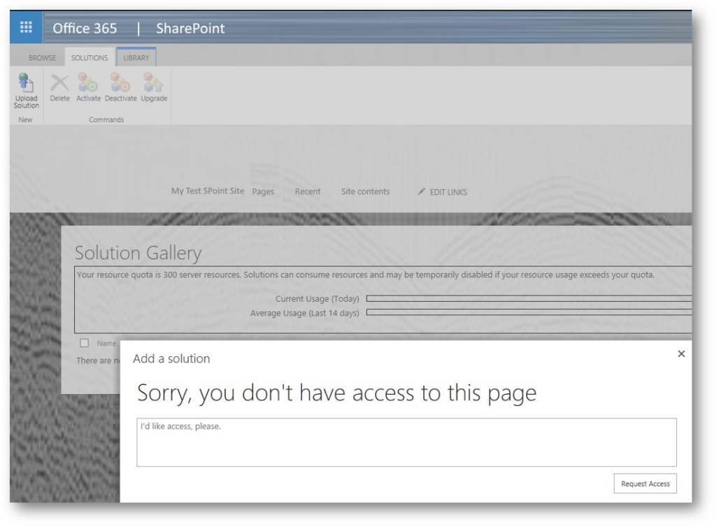 SOLVED: SharePoint Online Solutions Error You Don't Have Access To This ...