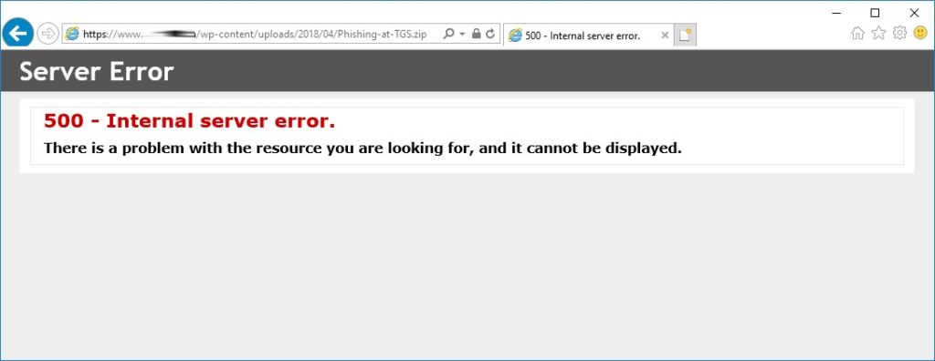 SOLVED: 500 Error on Downloads in WordPress Running on IIS – Up ...