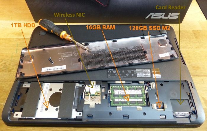 SOLVED: VIDEO: Asus ROG G551J Laptop Disassembly, Change From Harddrive ...