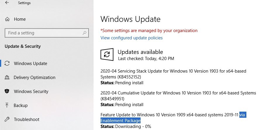 SOLVED: What is a Windows 10 Enablement Package - Up & Running Inc ...