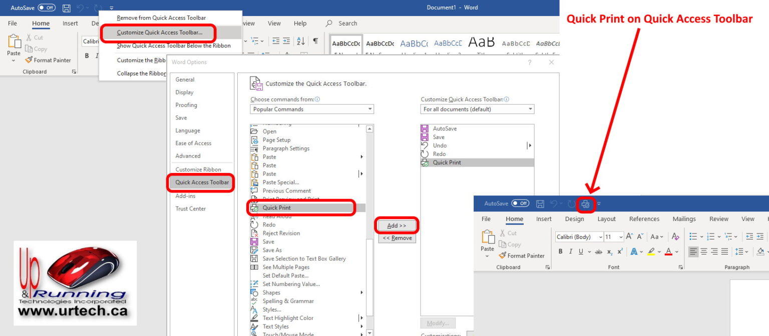 SOLVED: Keyboard Shortcut for Quick Print - Up & Running Inc - Tech How ...