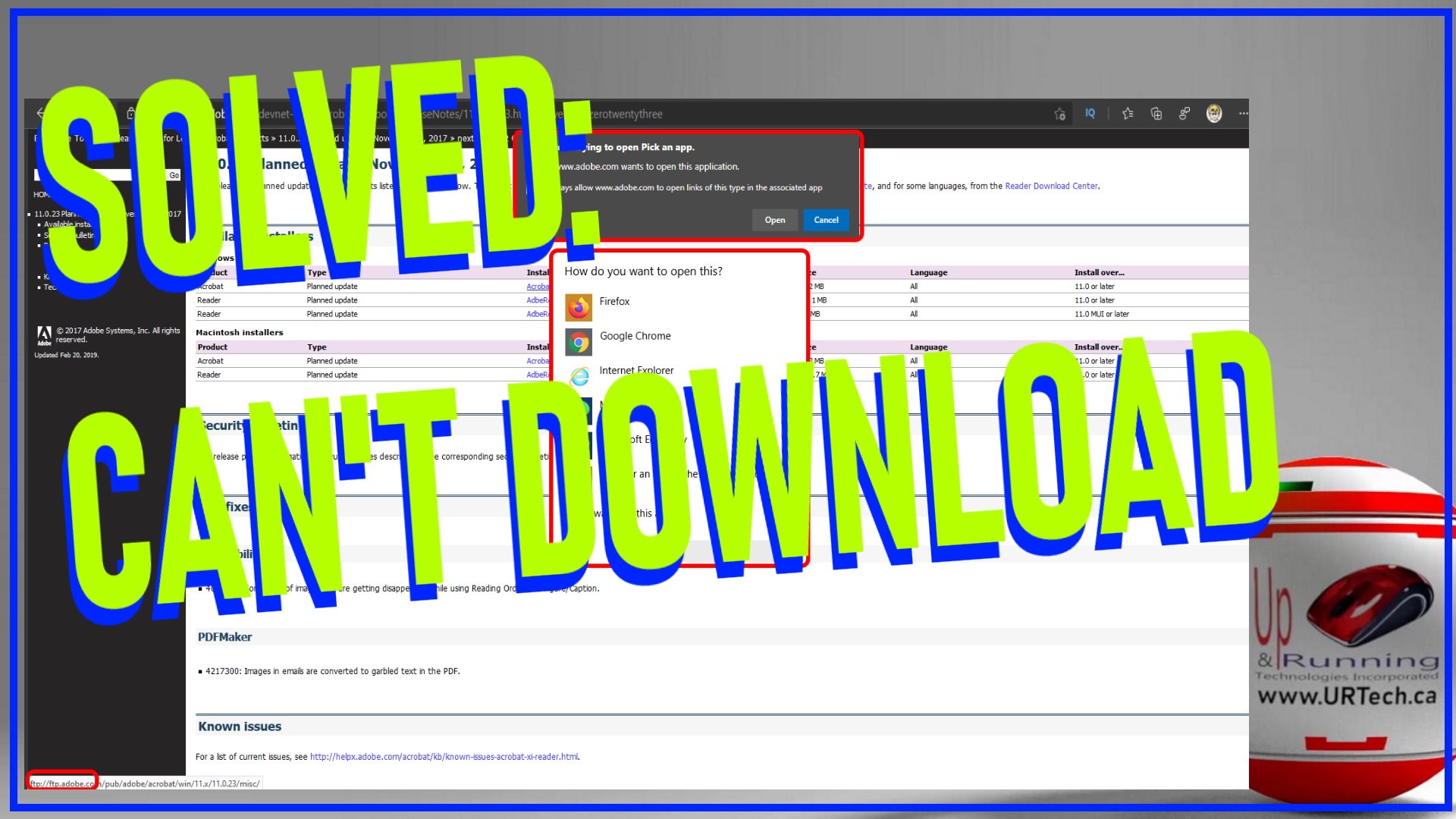 SOLVED: Download Links Don't Work in Chrome or Edge - Up & Running Inc ...