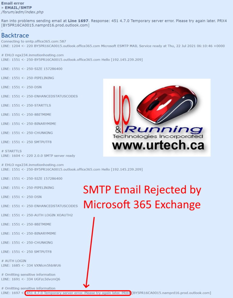 SOLVED: Microsoft 365 Email Error 451 4.7.0 Temporary server error ...