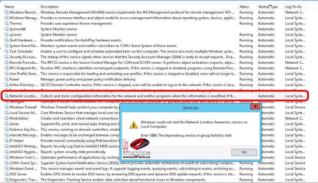 SOLVED: Network Location Awareness Service - The Dependency Service Or Group Failed To Start ...