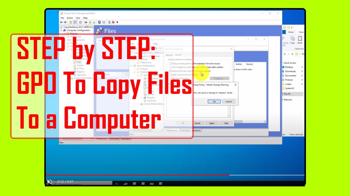 Solved Video Gpo To Copy Files Up And Running Inc Tech How Tos