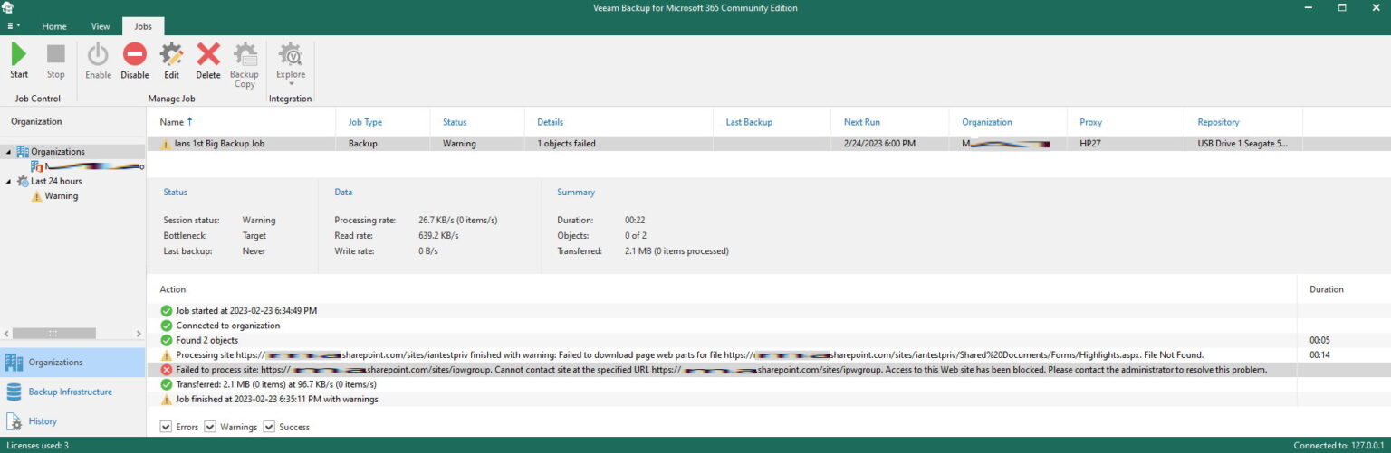 SOLVED: Veeam Failure - Cannot contact the site specified URL access to this website has been ...