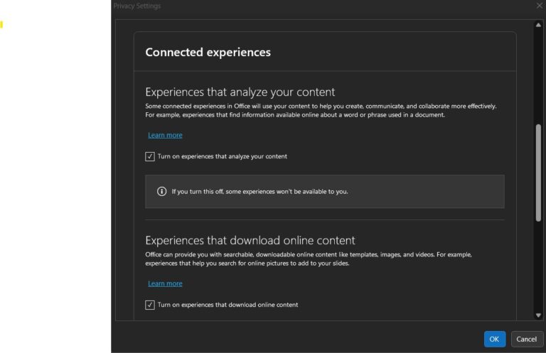 Microsoft Office Outlook Privacy Settings Uncovered