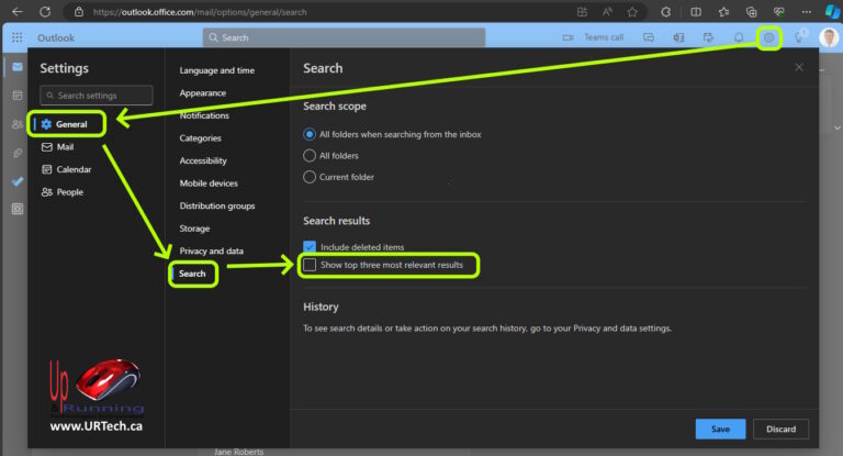 SOLVED: How To Disable TOP RESULTS in Outlook Searches - Up & Running ...
