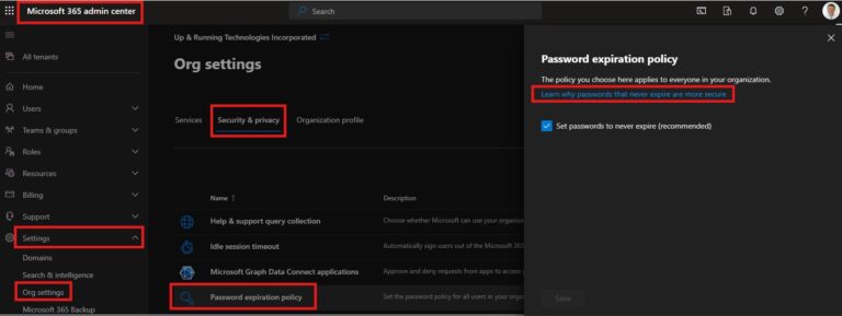 Prevent Azure/M365 User Accounts from Expiring