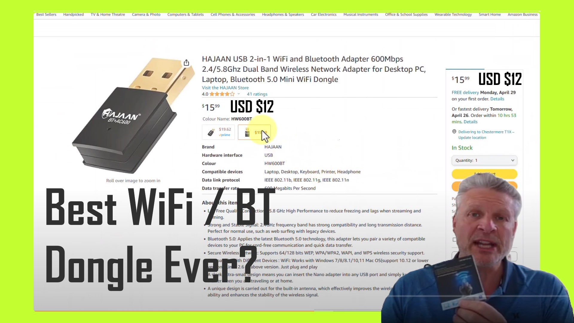 Best Cheap WiFi & BT Dongle: Hajaan USB Adapter Review