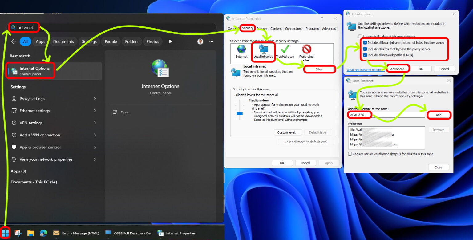 Whitelist Locations to Stop Open File Security Warnings