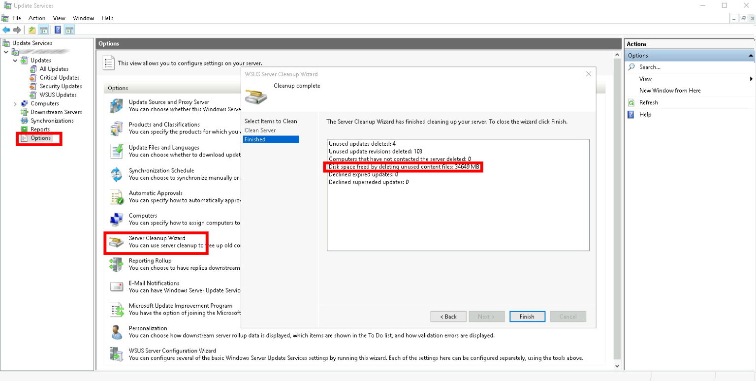 SOLVED: 3 Surprisingly Easy Ways To Clean Up WSUS & Get Disk Space Back - Up & Running Inc ...