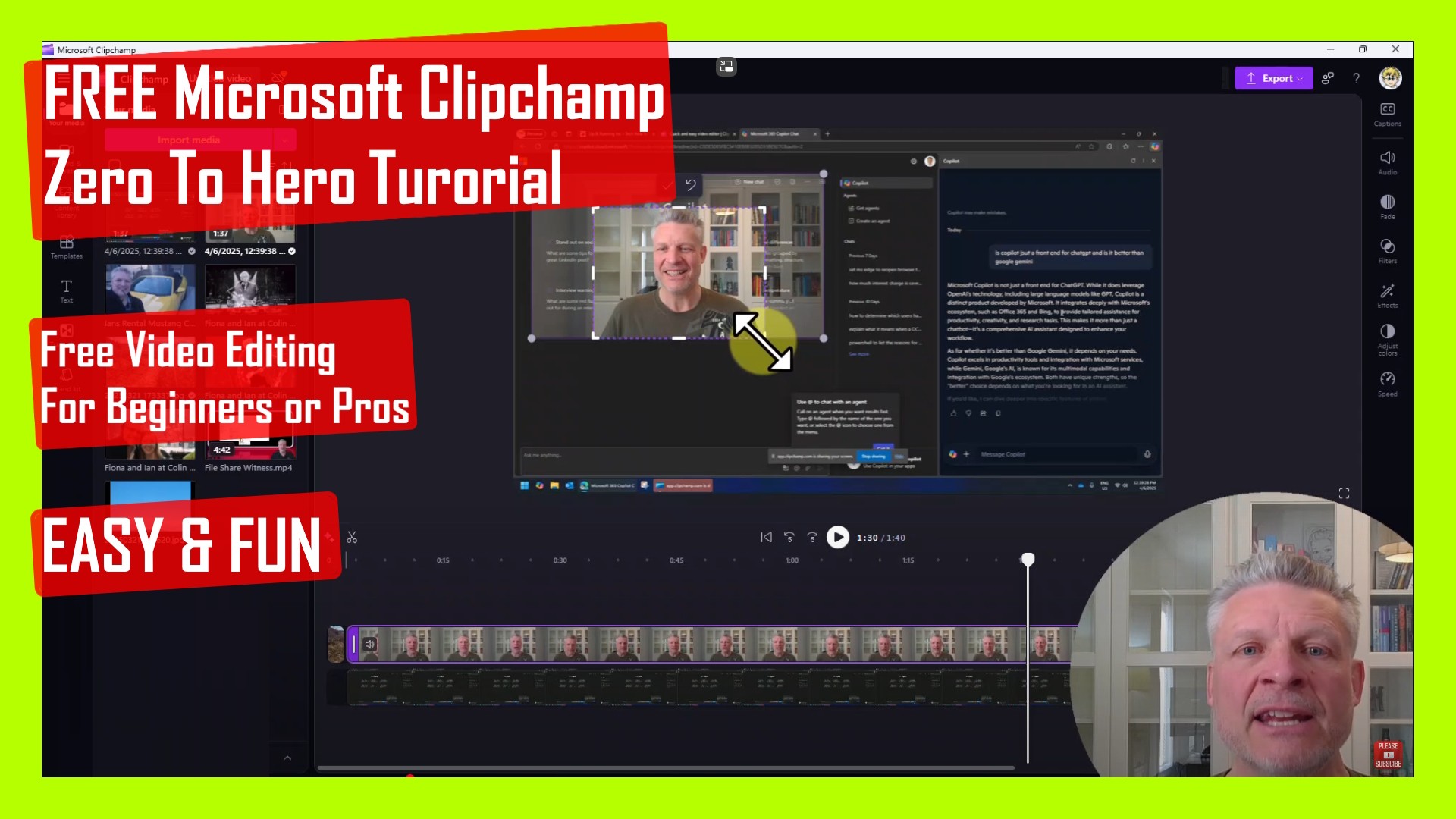 SOLVED: VIDEO: Best Free Video Editing Tool: Microsoft Clipchamp - Up & Running Inc - Tech How To's