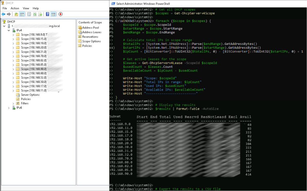 SOLVED: Script To Analyze IP's Available in All DHCP Ranges - Up & Running Inc - Tech How To's