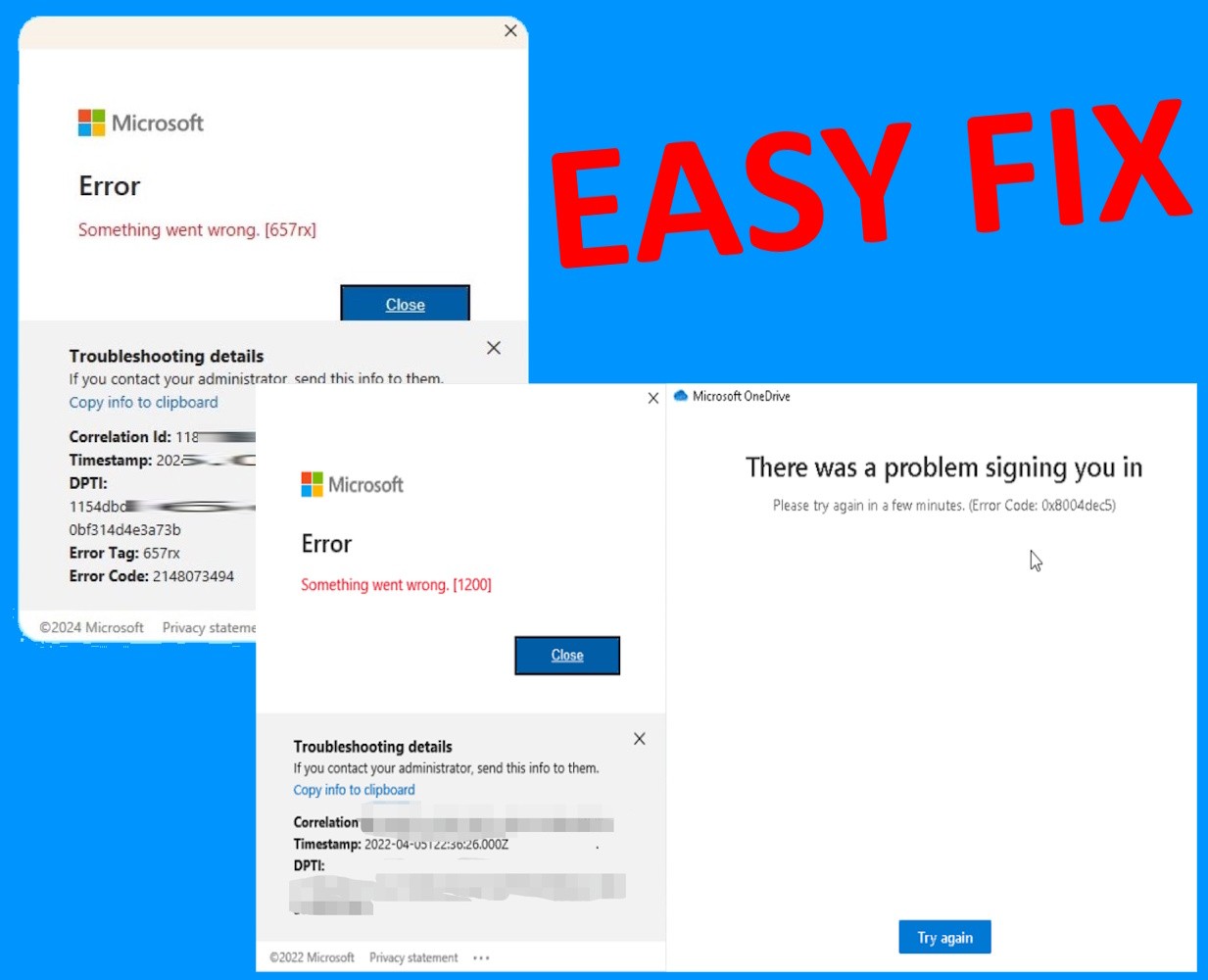 SOLVED: Two Easy Fixes for Microsoft Error 657rx 1200 or 0x8004dec5 ...
