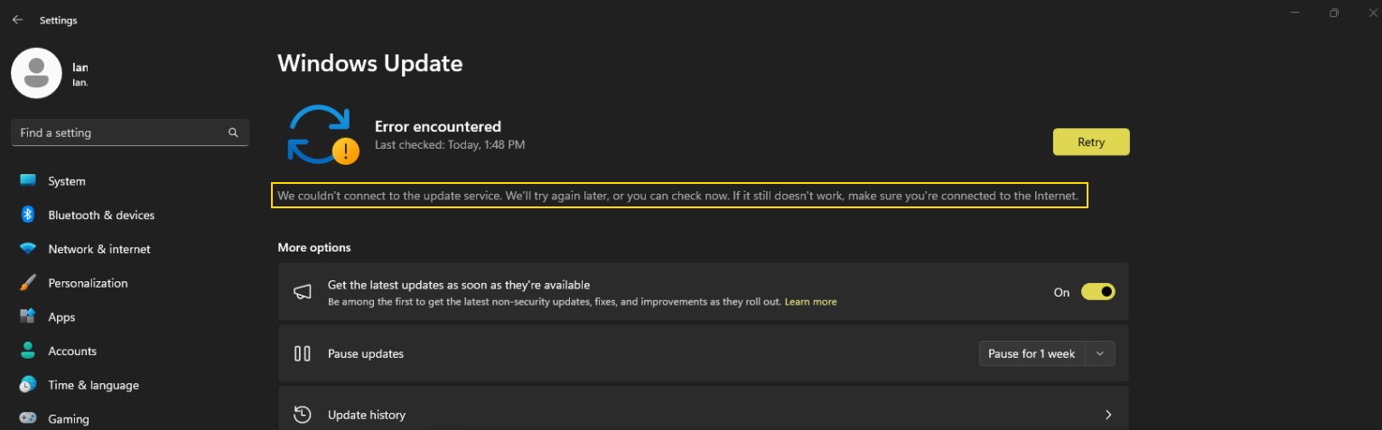 SOLVED: Resolving Windows Update Error We Couldn't Connect To The Update Service 0x80072F8F - Up ...