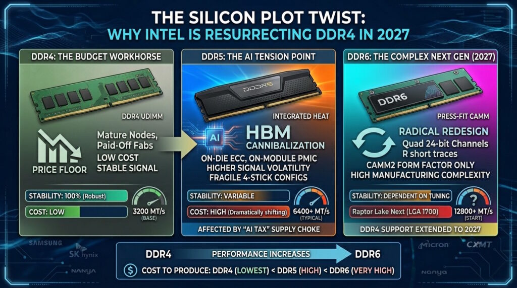 Intel's Surprising DDR4 RAM Comeback in 2027 Explained